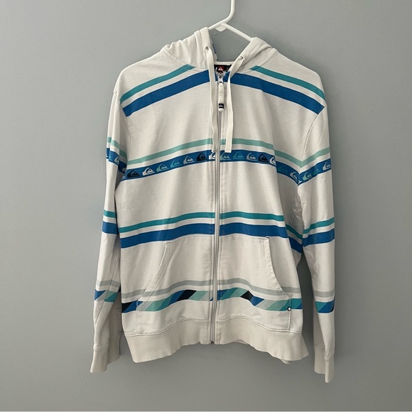 Quiksilver | Shirts | Quiksilver Sweater Mens Extra Large White Blue ...